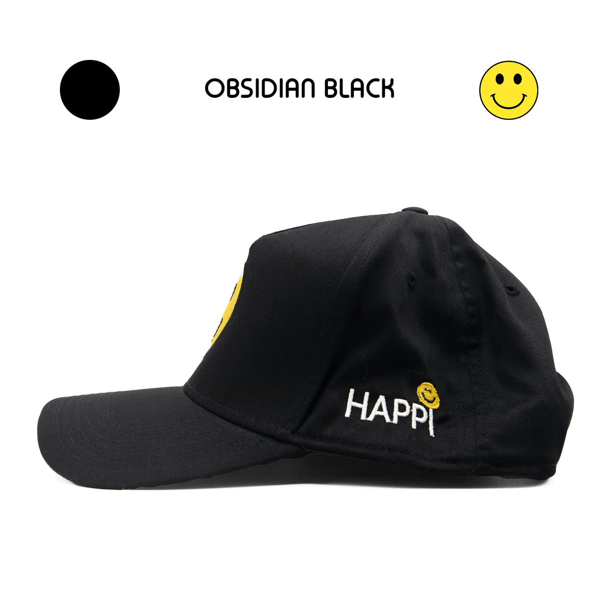 Happi Hats - Obisdian Black Canvas Hat